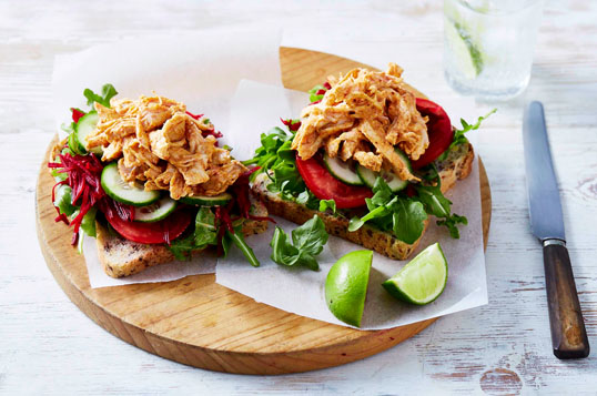 Portuguese chicken open sandwich | CSIRO Total Wellbeing Diet
